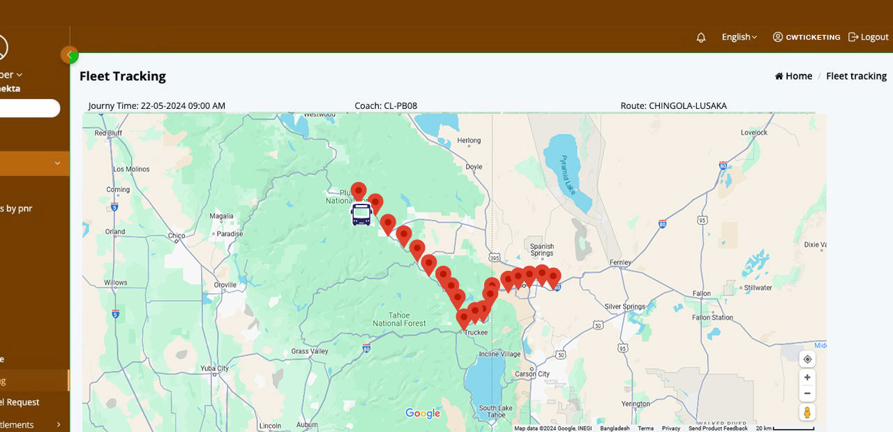 CWTicketing Bus Tracker | Real-Time Fleet Location Tracking