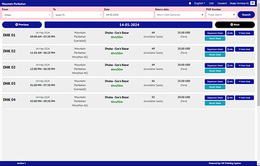 Bus booking system | Intercity bus ticketing software